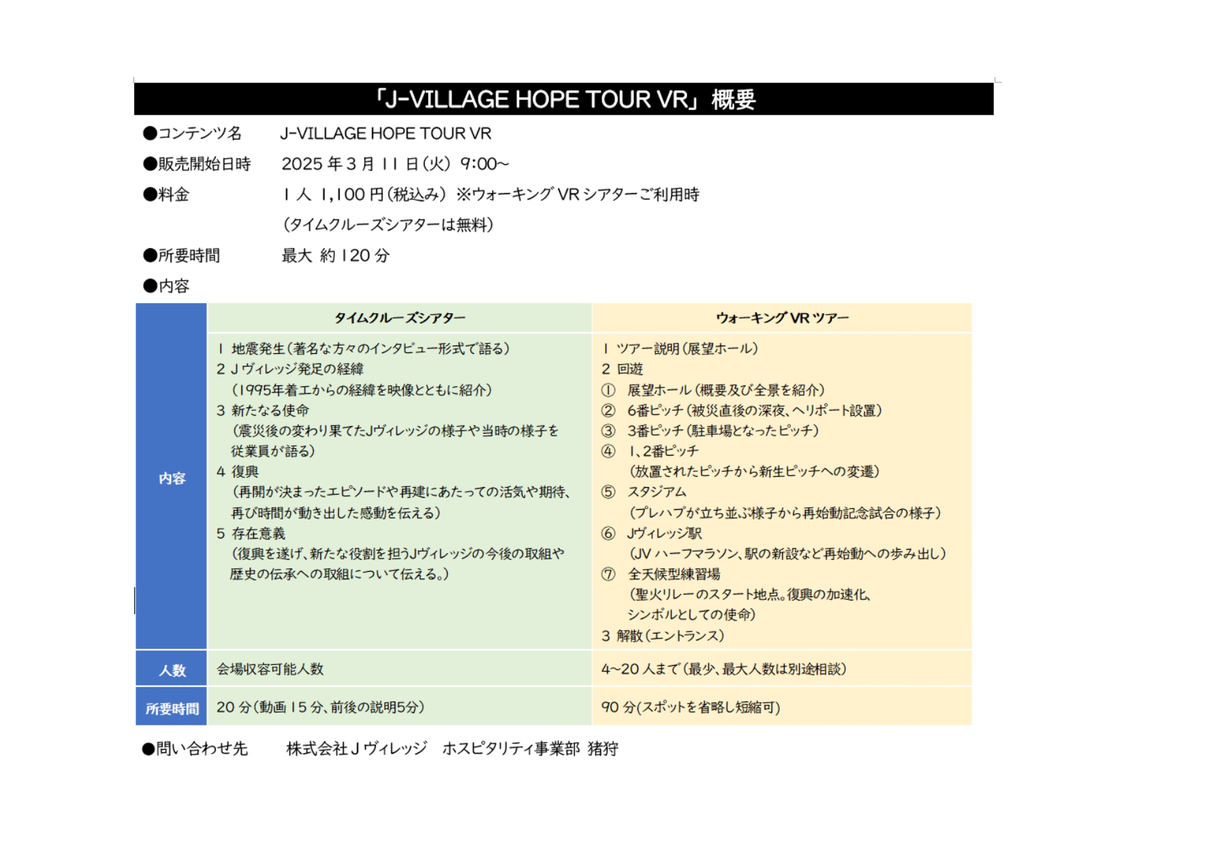 新コンテンツ「J‐VILLAGE HOPE TOUR VR」販売開始のご案内｜ナショナルトレーニングセンター Jヴィレッジ